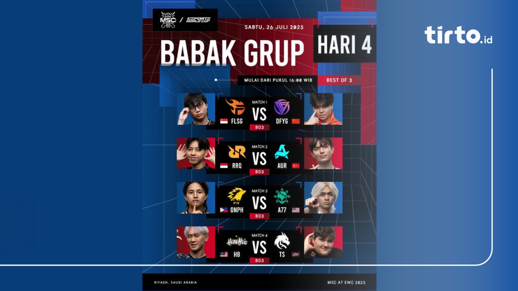 Jadwal MSC MLBB 2025 RRQ vs Aurora: Siapa Lolos Playoff?