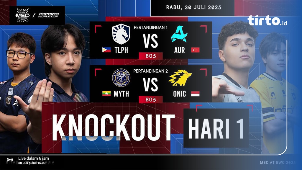 Jadwal ONIC vs Liquid PH Semifinal Knockout MSC MLBB 2025
