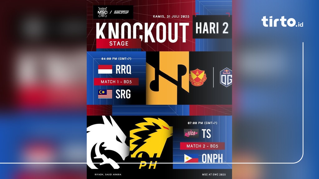 Hasil RRQ vs SRG Playoff MSC MLBB 2025 & Tim Lolos Semifinal