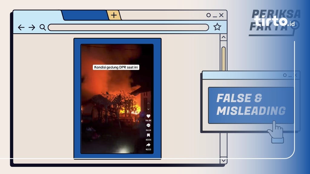 Salah, Video Gedung DPR RI Dibakar