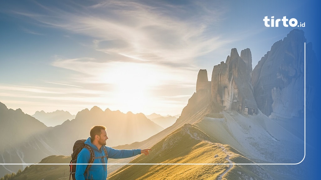 Contoh Prompt AI Gemini Foto Mendaki Gunung Pemandangan Estetik
