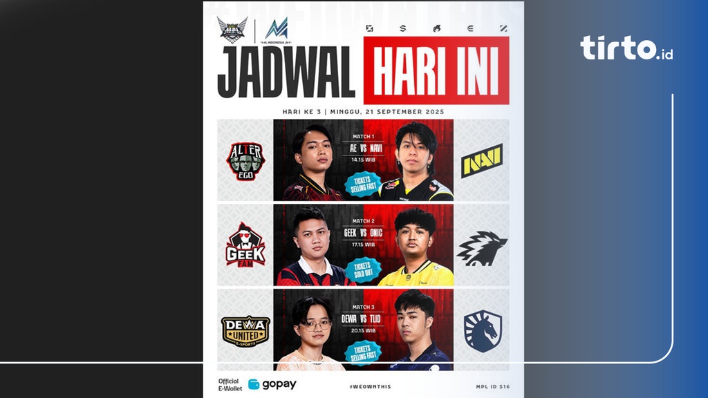 Hasil MPL S16 Hari Ini & Klasemen: ONIC Gulung GEEK, AE 3 Besar