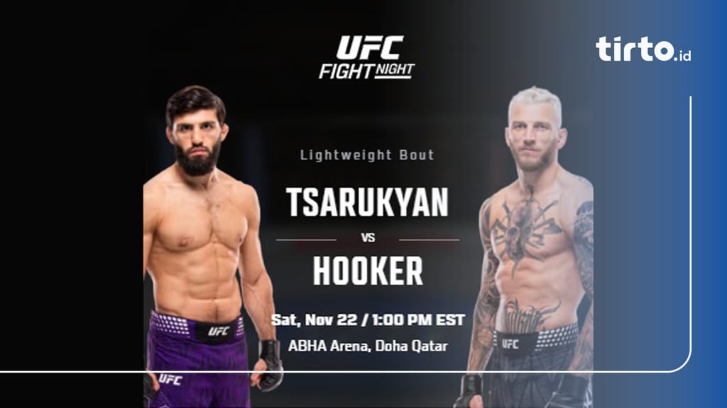 Jadwal UFC Fight: Tsarukyan vs Hooker Live 23 November 2025