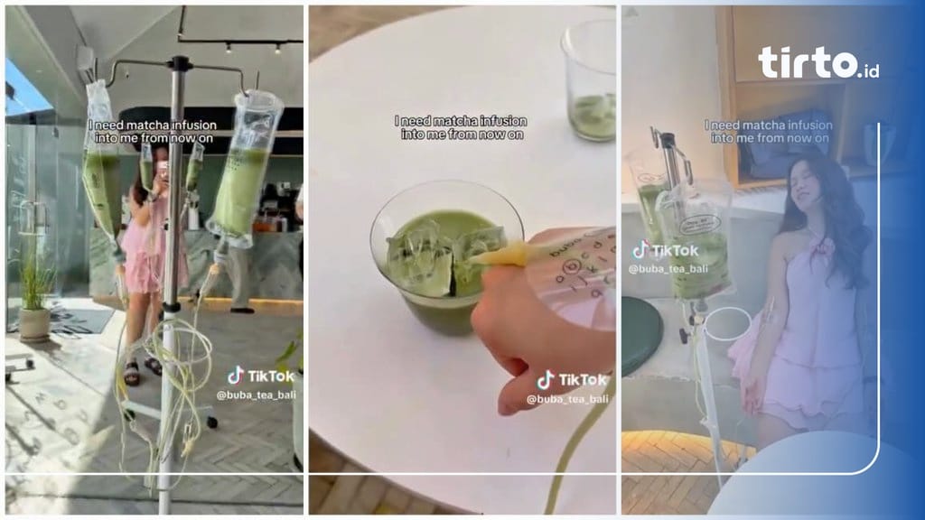 Klarifikasi Buba Tea Bali soal Viral Matcha dalam Kantong Infus