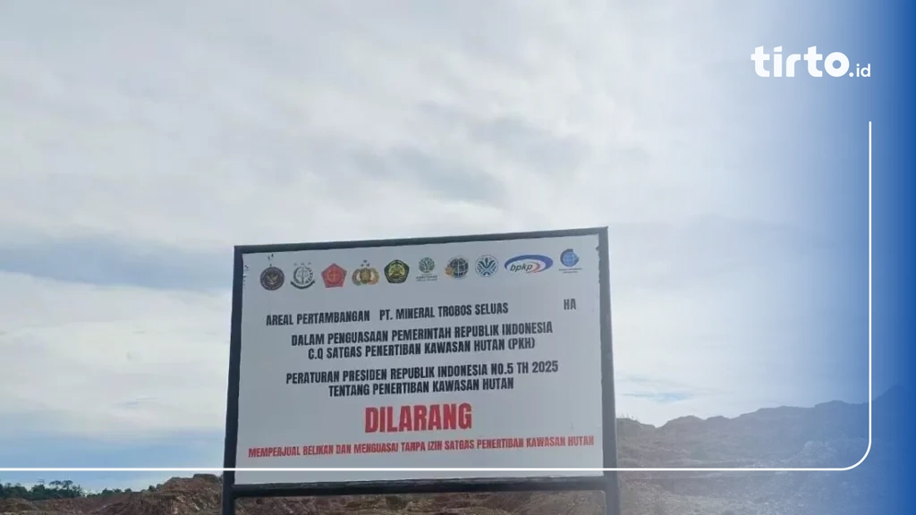 Satgas PKH Segel Area Operasional Tambang PT Mineral Trobos