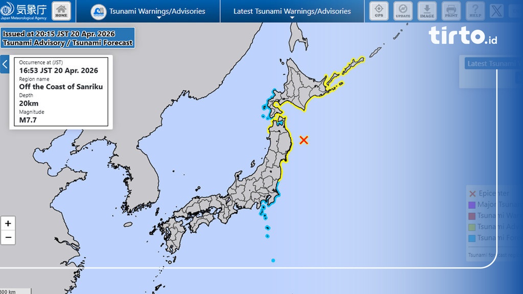 Update Gempa Bumi, Wilayah Terdampak, dan Status Tsunami Jepang