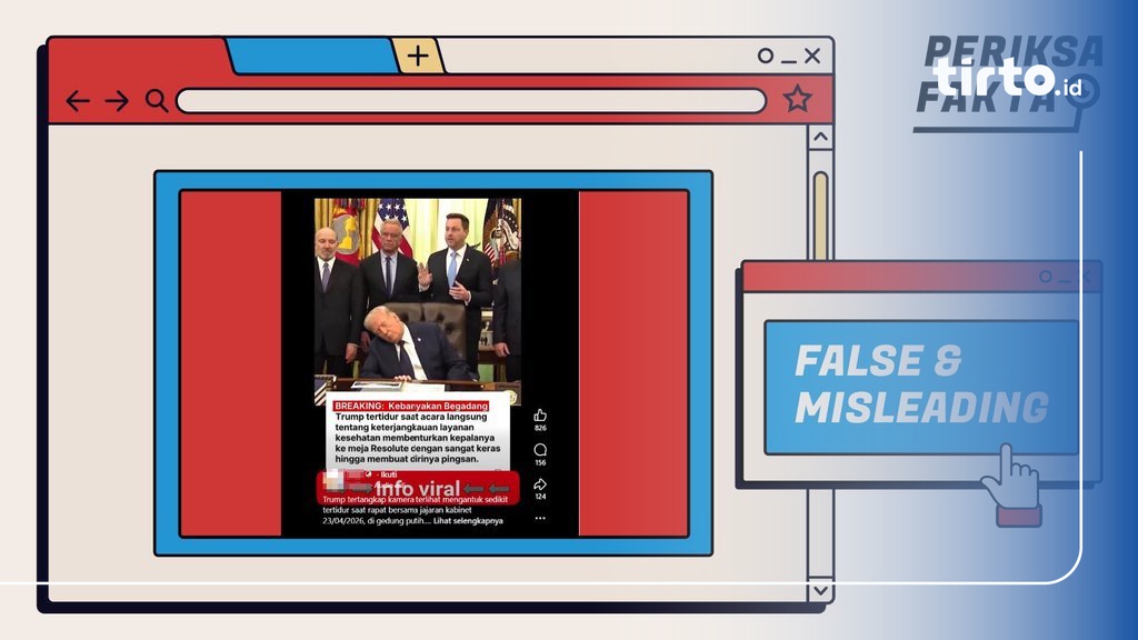 Hoaks, Video Trump Tertidur dan Pingsan Saat Rapat