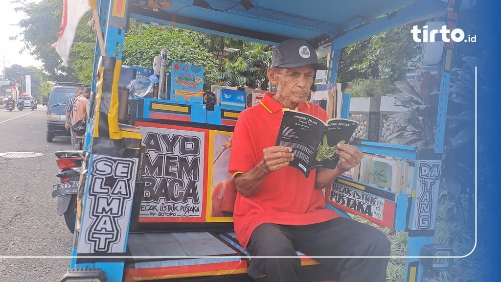 Kisah Sutopo, Pensiunan TNI di Balik Becak Pustaka Jogja
