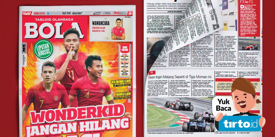 Tabloid Bola: Edisi Pertama Terbit Jumat dan Berakhir Pada Jumat