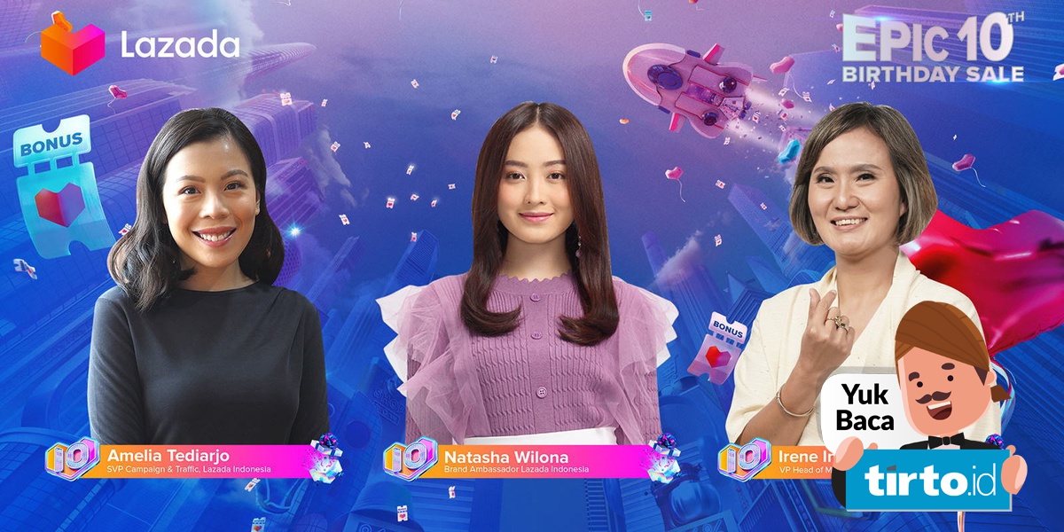 Lazada Epic 10th Birthday: Bonus Dadakan Rp1 Juta & Promo Bayar 10%
