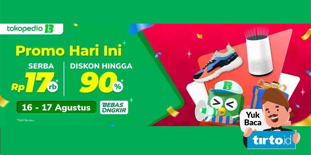 Daftar Promo Kemerdekaan Tahun 2022 di Tokopedia