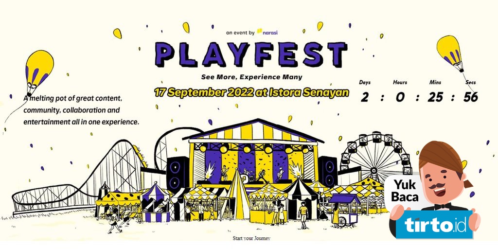 Playfest Narasi 2022 Digelar 17 September, Cek Line Up & Tiketnya