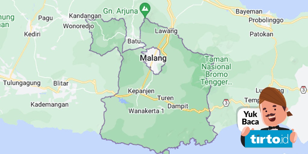 Profil Kabupaten Malang: Letak Wilayah, Kondisi Alam dan Peta