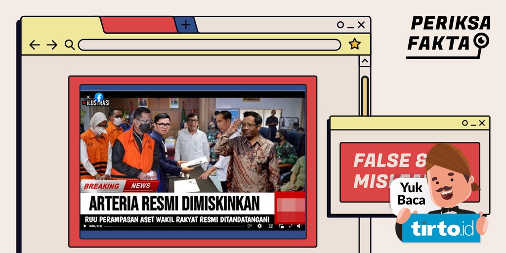 Hoaks Jokowi Sudah Teken RUU Perampasan Aset