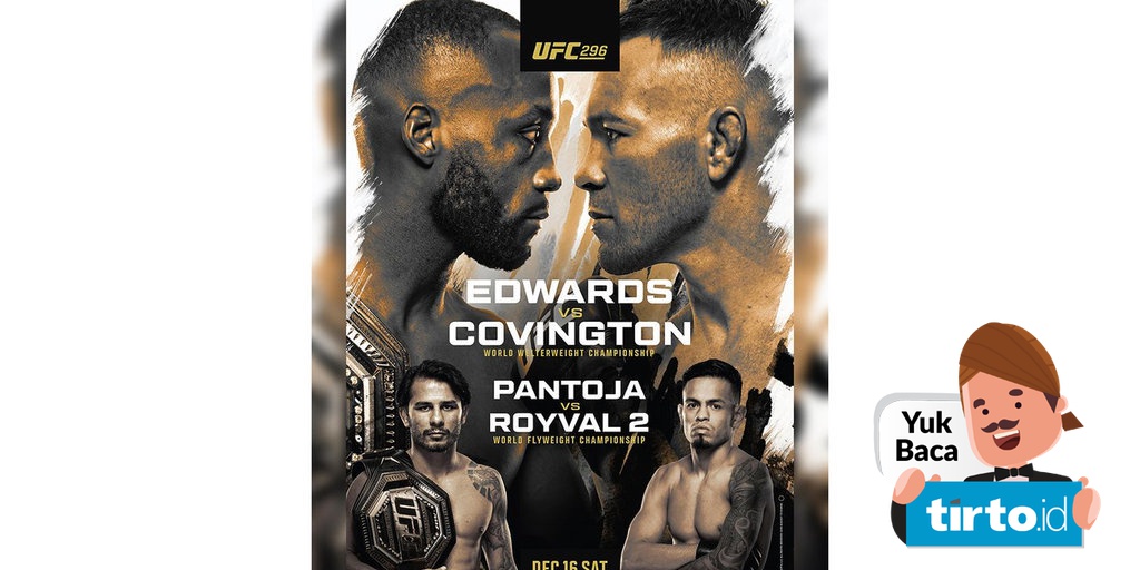 Jadwal UFC 296 Edwards vs Covington Live Streaming Mola TV